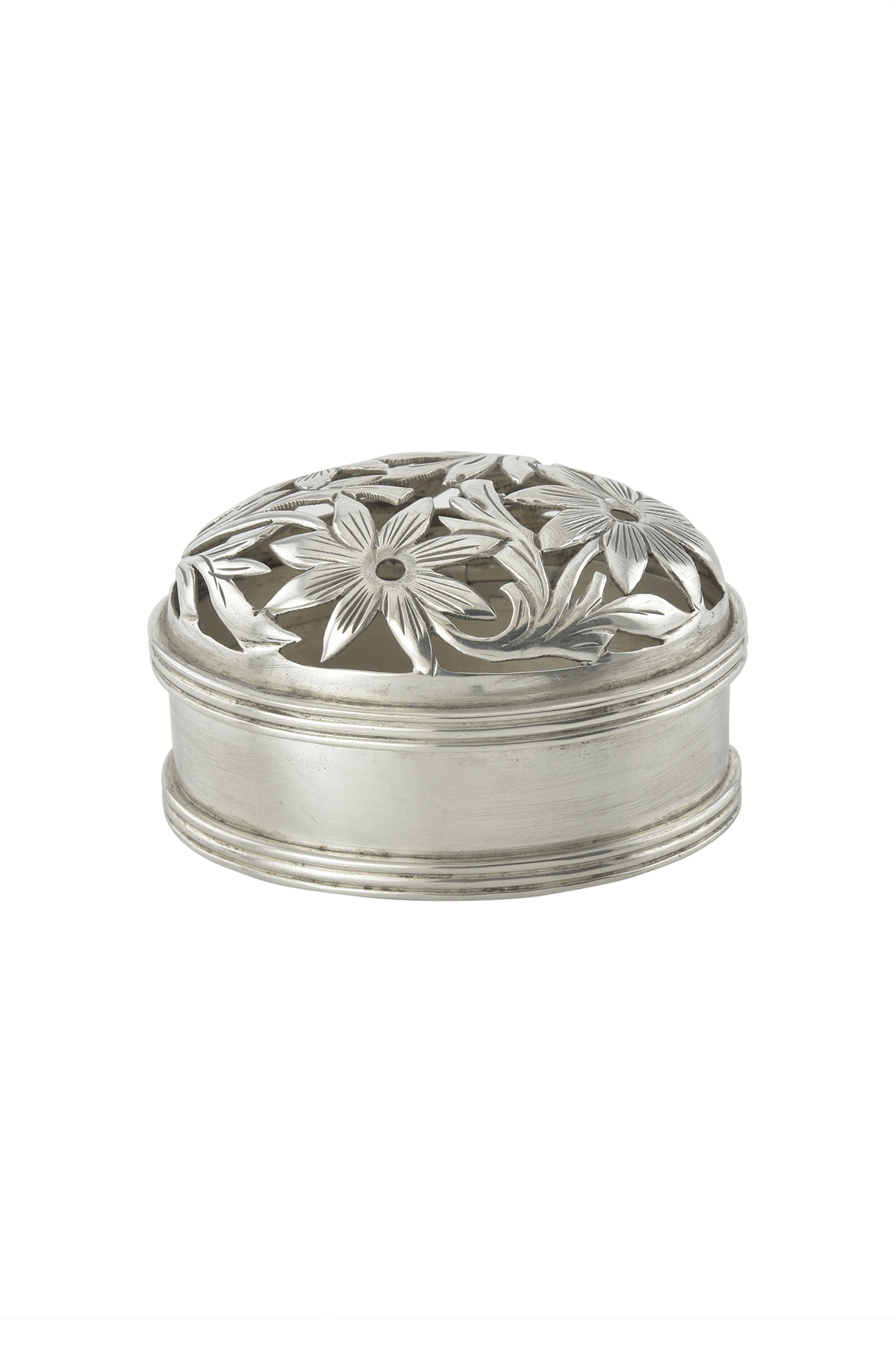 Floral Jaali Silver Box